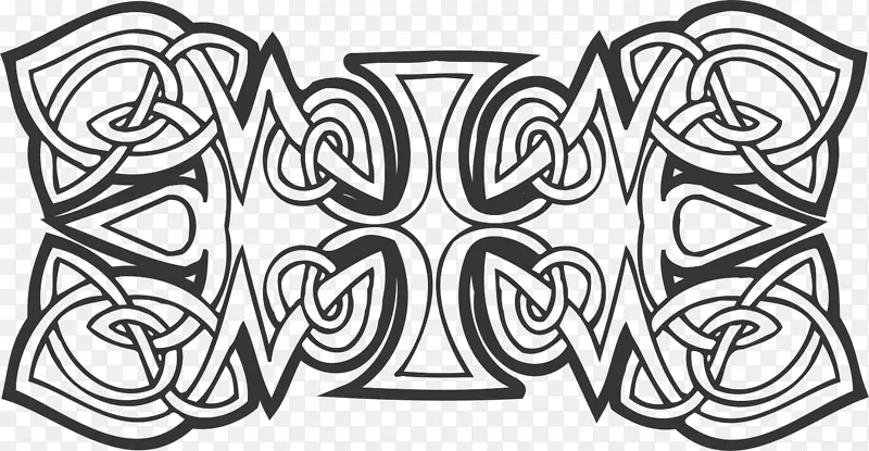 黑白凯尔特结装饰-设计PNG图片素材下载_图片编号4818830-PNG素材网