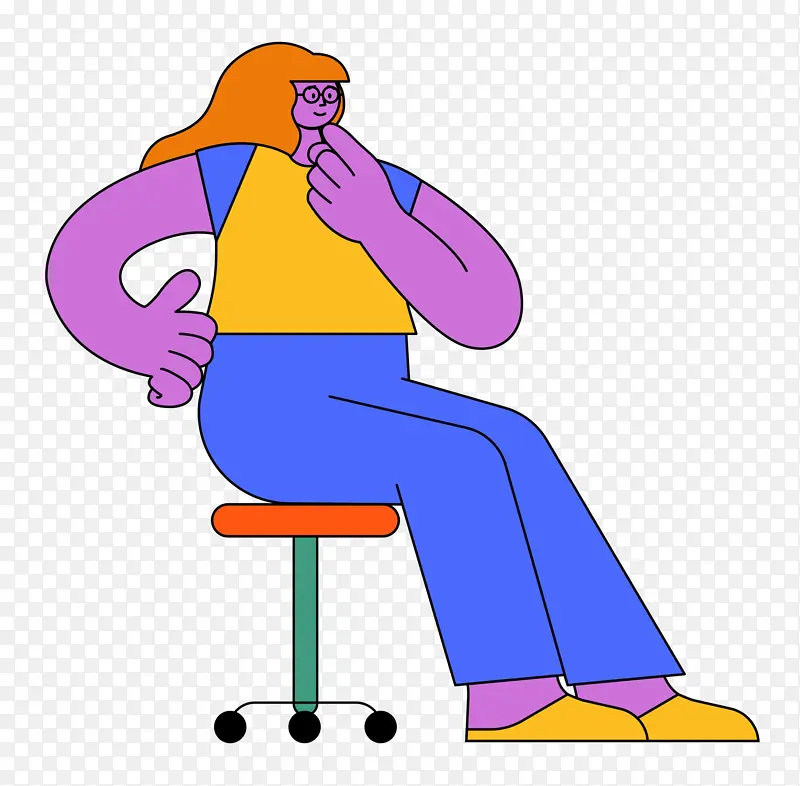 坐着 卡通人物 卡通PNG图片素材下载_图片编号7216164-PNG素材网