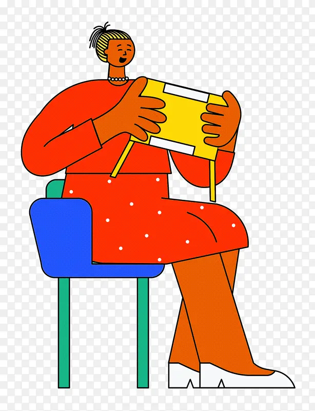 坐着 卡通人物 卡通PNG图片素材下载_图片编号7216657-PNG素材网
