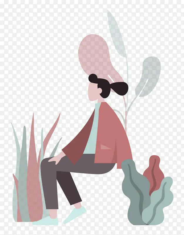 坐着 卡通 绘画PNG图片素材下载_图片编号7230262-PNG素材网