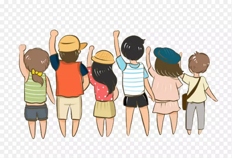 卡通同学背影男女开心PNG图片素材下载_图片编号7263436-PNG素材网