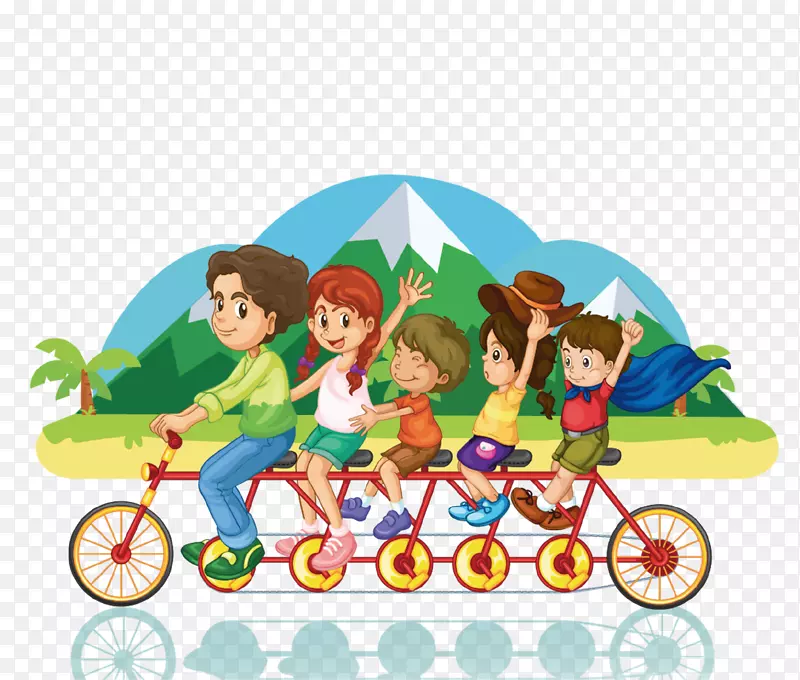 卡通欢乐亲子游插画PNG图片素材下载_图片编号7387413-PNG素材网