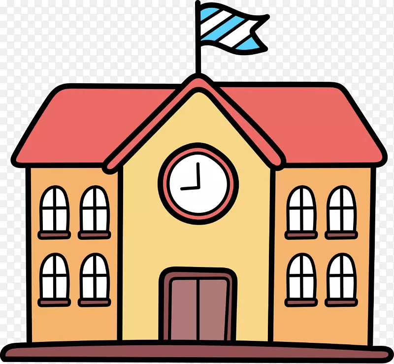 卡通手绘学校楼房建筑PNG图片素材下载_图片编号7388504-PNG素材网