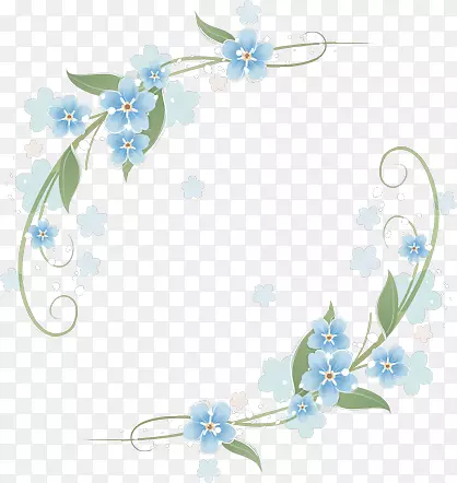 蓝色花边素材免抠PNG图片素材下载_图片编号7431089-PNG素材网