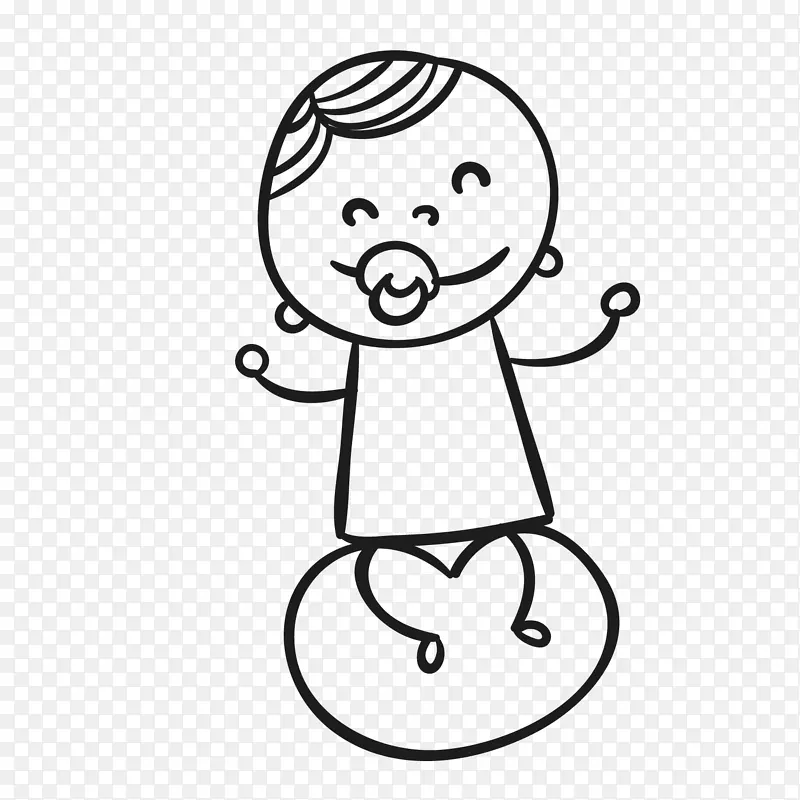 简笔画婴儿矢量图PNG图片素材下载_图片编号7438742-PNG素材网