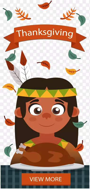 感恩节火鸡餐印第安女孩PNG图片素材下载_图片编号7479907-PNG素材网