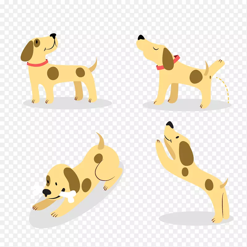 4款卡通宠物狗矢量素材PNG图片素材下载_图片编号7490619-PNG素材网