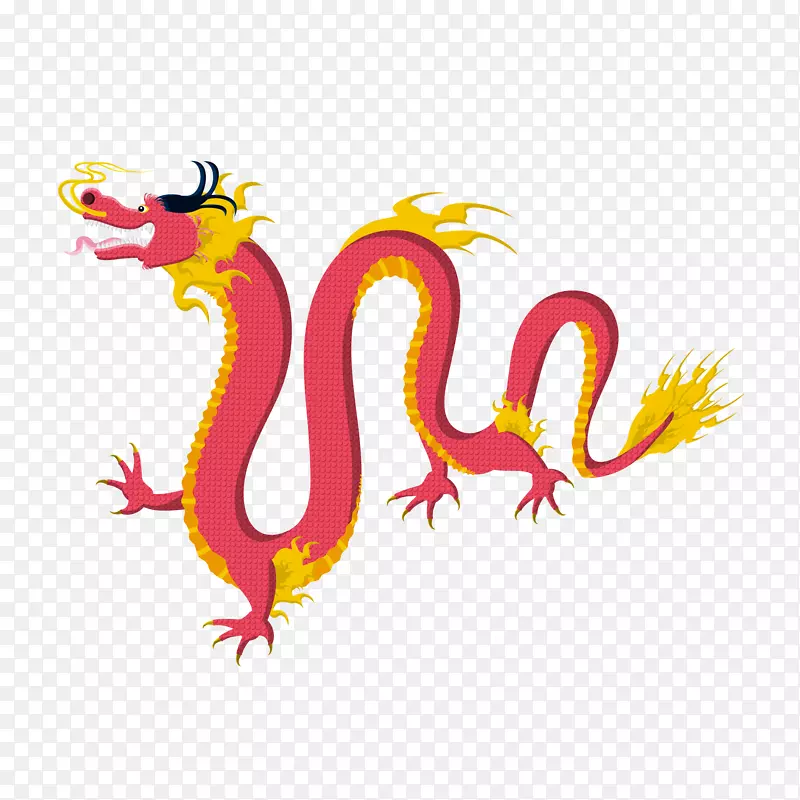 卡通手绘红色的龙PNGPNG图片素材下载_图片编号7602785-PNG素材网