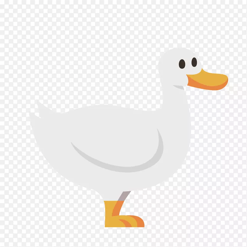 白色设计卡通鸭子PNG图片素材下载_图片编号7633420-PNG素材网