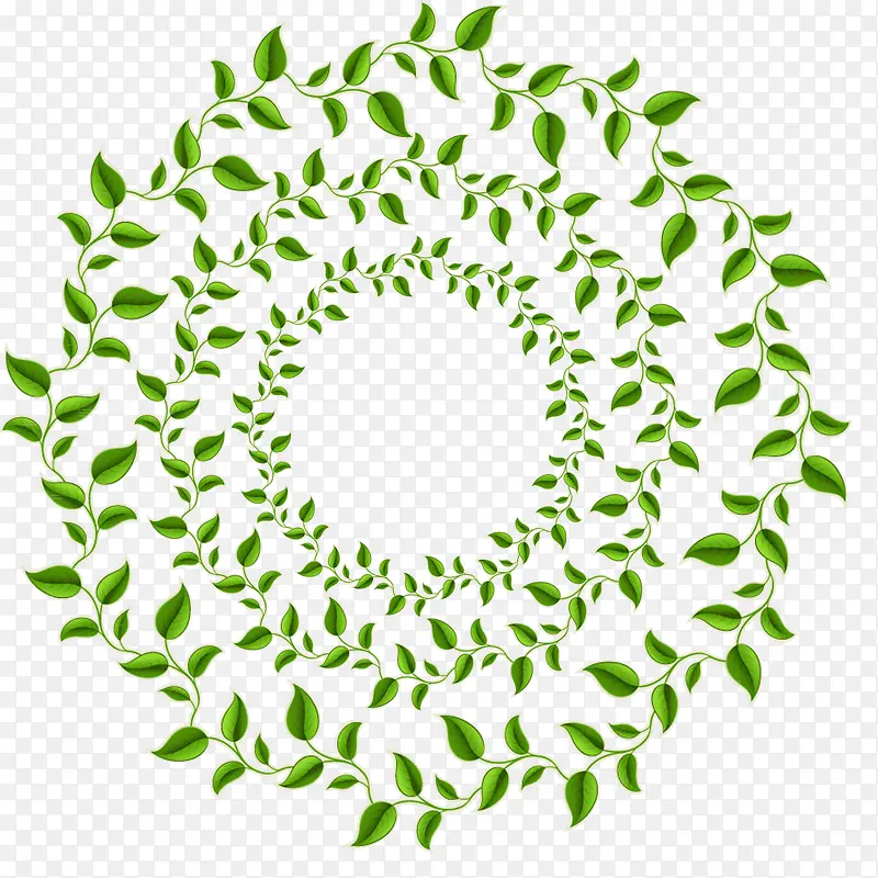 小清新绿色叶子花边边框PNG图片素材下载_图片编号7640933-PNG素材网