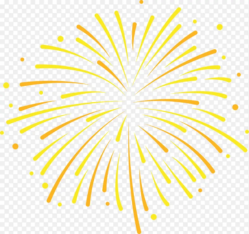 春节黄色绽放的烟花PNG图片素材下载_图片编号7647971-PNG素材网