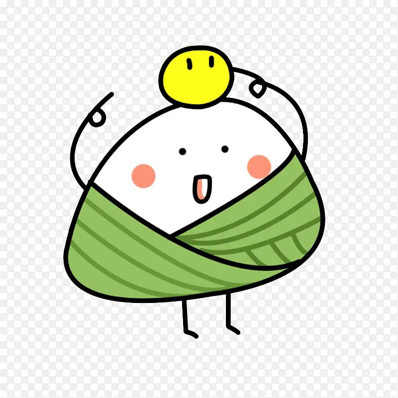 手绘卡通可爱的粽子和小鸟PNG图片素材下载_图片编号7651538-PNG素材网