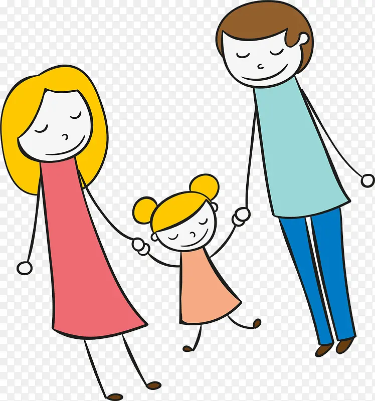 卡通幸福三口之家PNG图片素材下载_图片编号7701539-PNG素材网