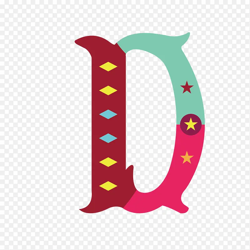 彩色卡通字母DPNG图片素材下载_图片编号7743876-PNG素材网