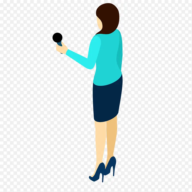 矢量卡通新闻电视女主持人素材PNG图片素材下载_图片编号7749390-PNG素材网