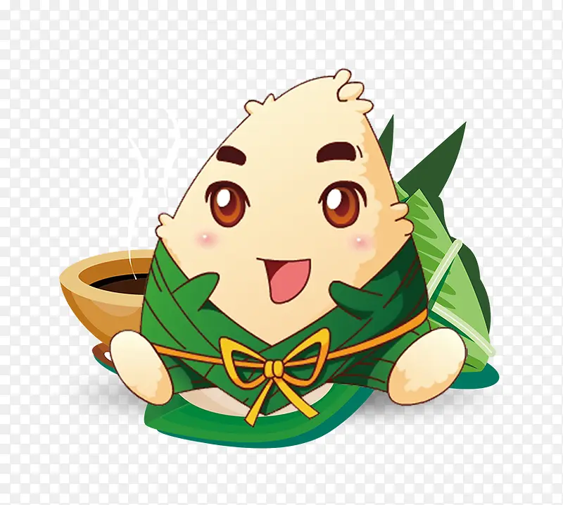 卡通手绘可爱的微笑粽子PNG图片素材下载_图片编号7791563-PNG素材网