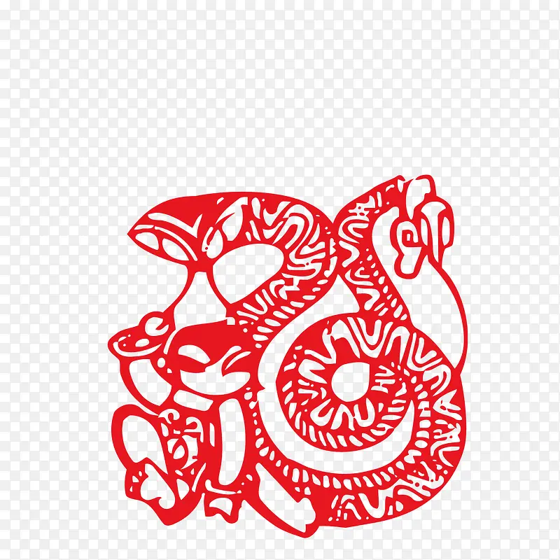 矢量生肖剪纸蛇PNG图片素材下载_图片编号7828373-PNG素材网