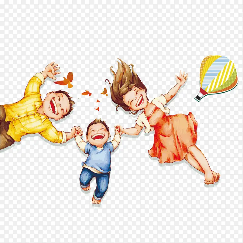 卡通手绘亲子旅行插画免抠PNG图片素材下载_图片编号7848136-PNG素材网