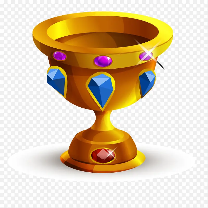 卡通金色的圣杯设计PNG图片素材下载_图片编号7902845-PNG素材网