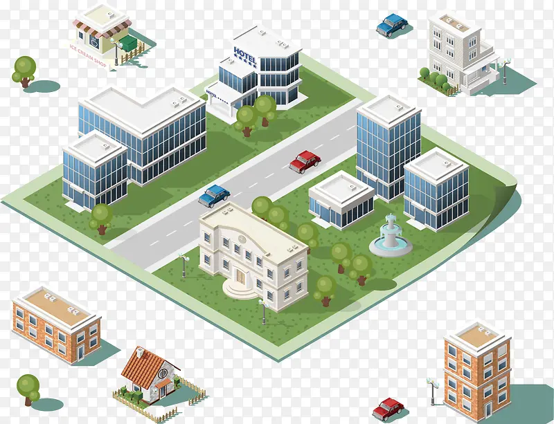 矢量手绘建筑物平面图PNG图片素材下载_图片编号7924762-PNG素材网