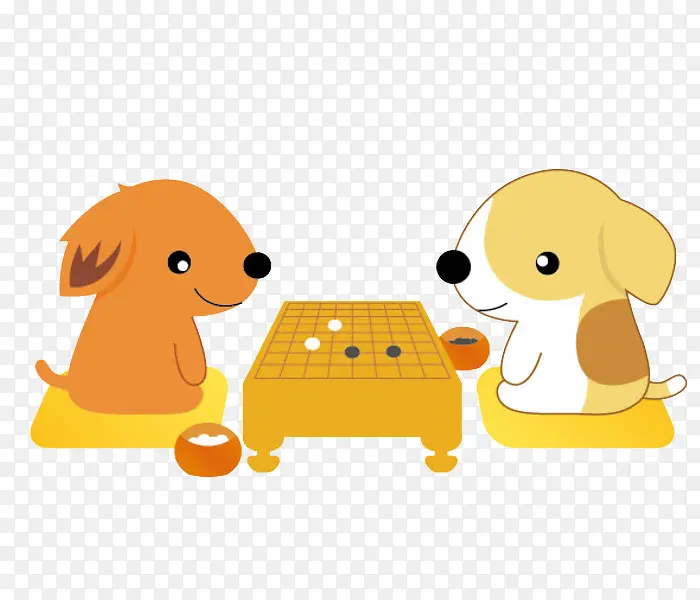 卡通下棋小狗免抠图PNG图片素材下载_图片编号7938073-PNG素材网