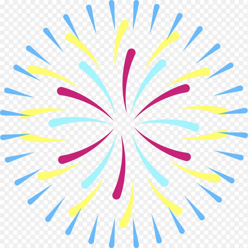 新春多彩卡通烟花PNG图片素材下载_图片编号7967933-PNG素材网