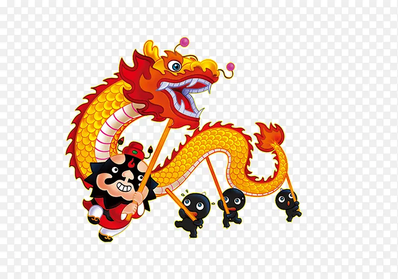 卡通舞龙PNG图片素材下载_图片编号7980779-PNG素材网