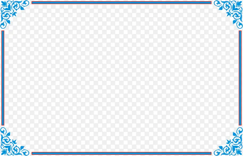 蓝色花边PNG图片素材下载_图片编号8095599-PNG素材网