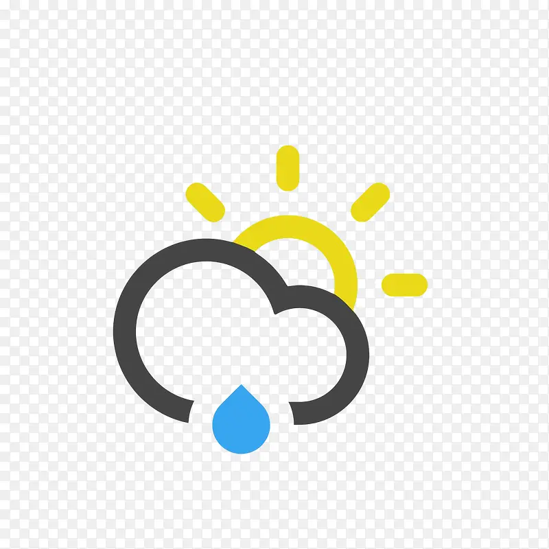 卡通手绘阵雨天气素材PNG图片素材下载_图片编号8095678-PNG素材网