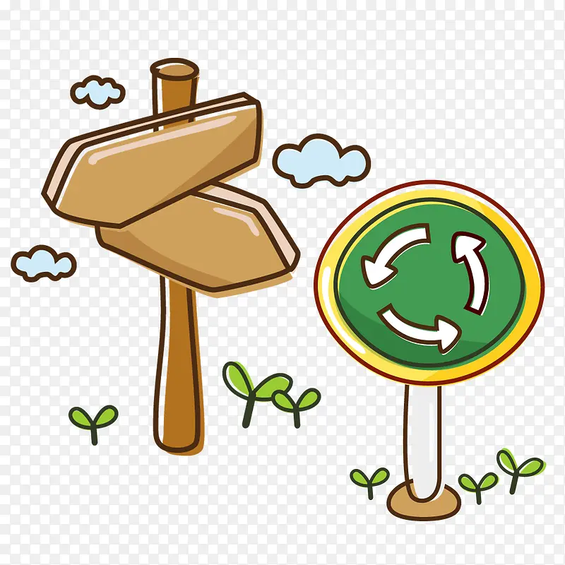 卡通指示牌PNG图片素材下载_图片编号8098510-PNG素材网