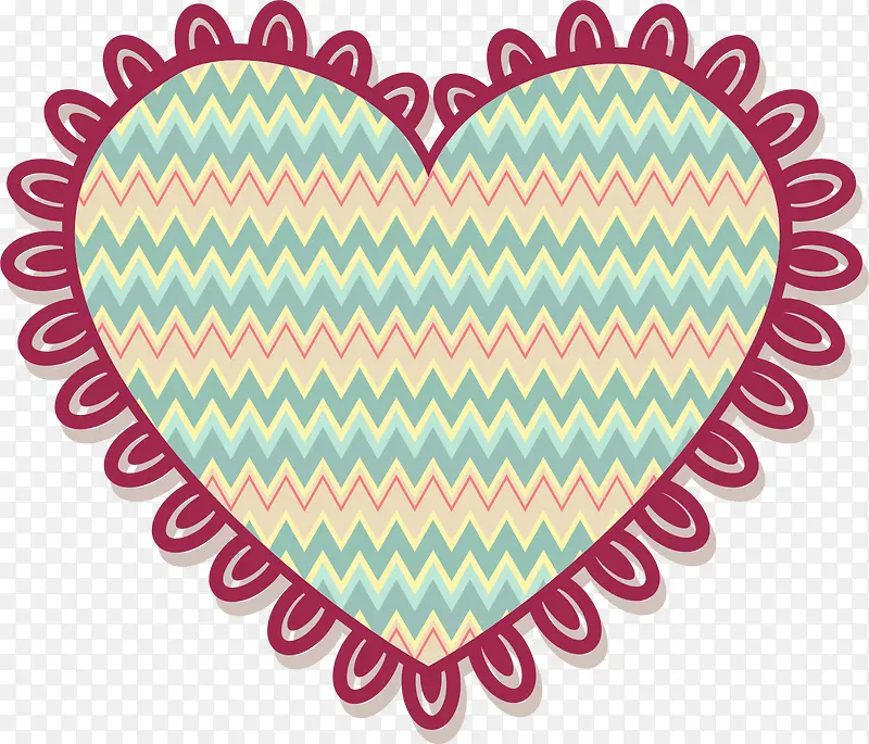 卡通精美手绘毛线心PNG图片素材下载_图片编号8140483-PNG素材网