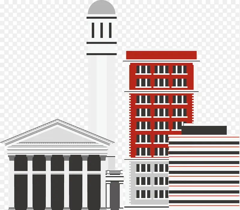 矢量城市建筑群PNG图片素材下载_图片编号8258921-PNG素材网