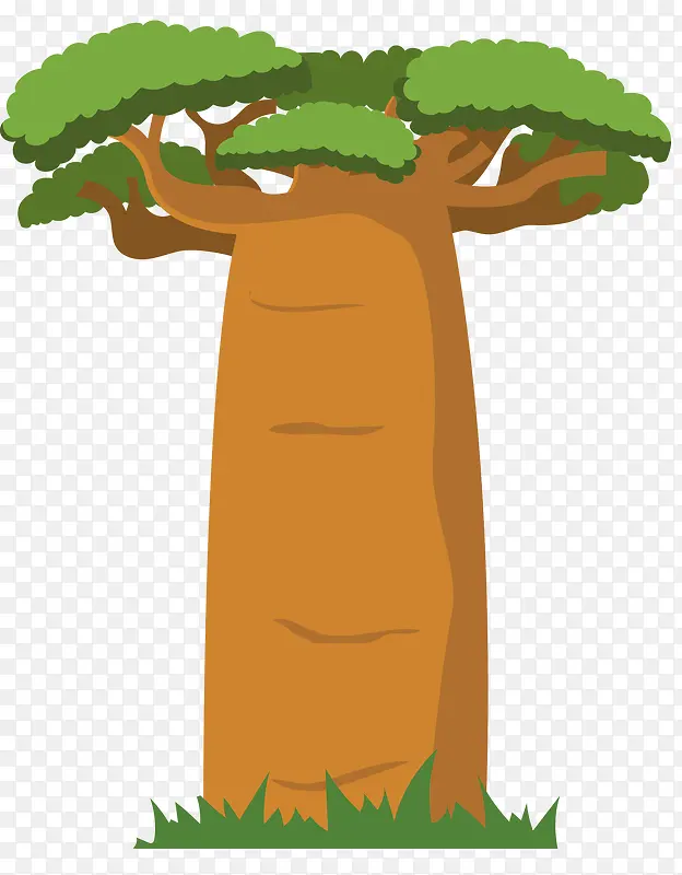 粗大黄色卡通猴面包树PNG图片素材下载_图片编号8329299-PNG素材网