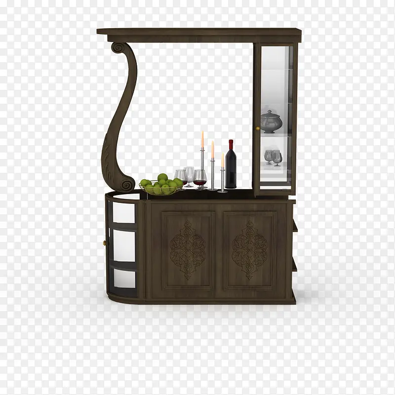 客厅棕色欧式酒柜吧台桌PNG图片素材下载_图片编号8461644-PNG素材网