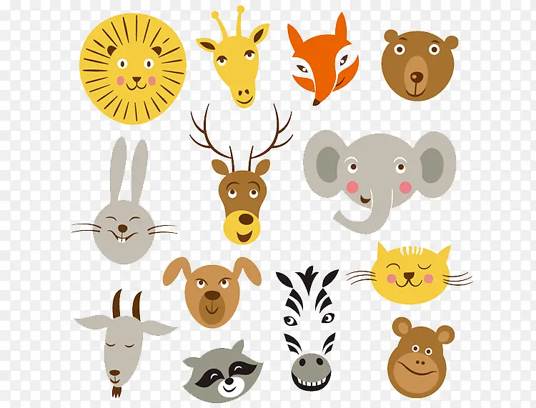 卡通动物头像PNG图片素材下载_图片编号8506051-PNG素材网