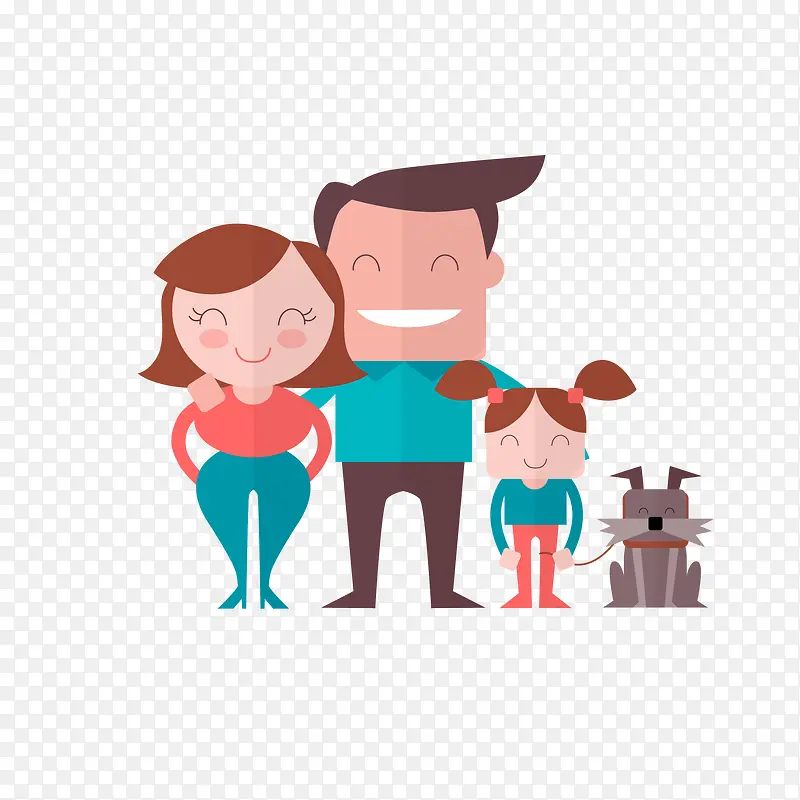 卡通三口之家矢量PNG图片素材下载_图片编号8519309-PNG素材网