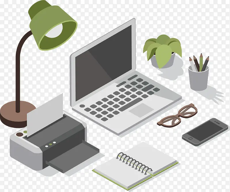 灰色商务办公电脑PNG图片素材下载_图片编号8566621-PNG素材网