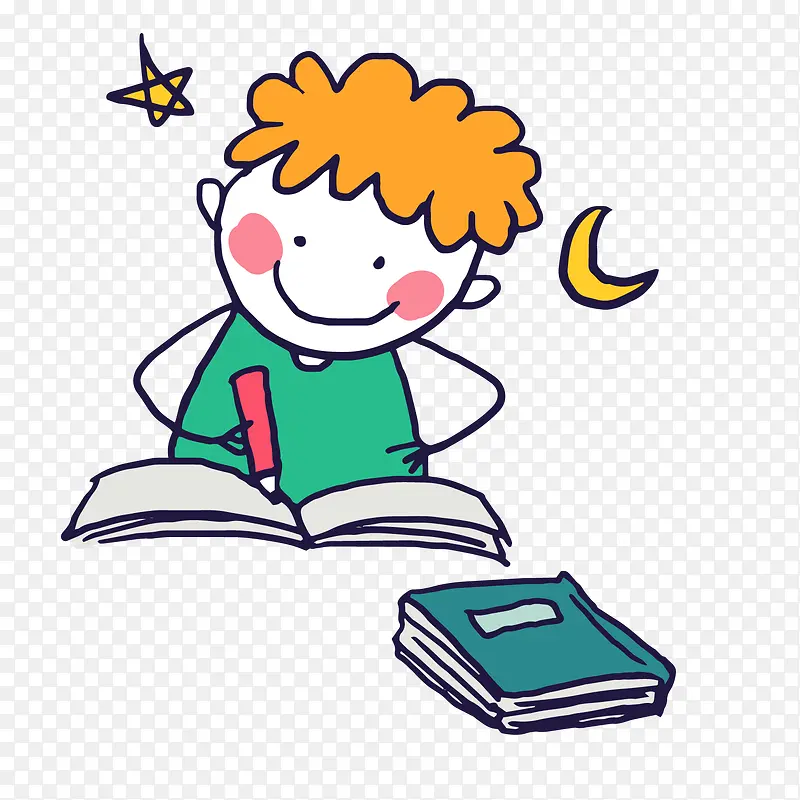 卡通学习写字儿童PNG图片素材下载_图片编号8609449-PNG素材网
