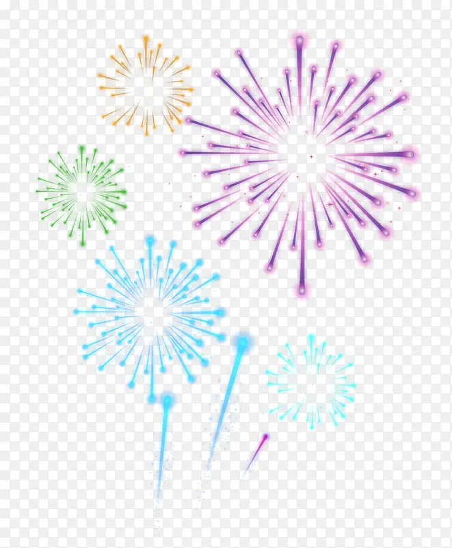 春节密集多彩烟花PNG图片素材下载_图片编号8688816-PNG素材网