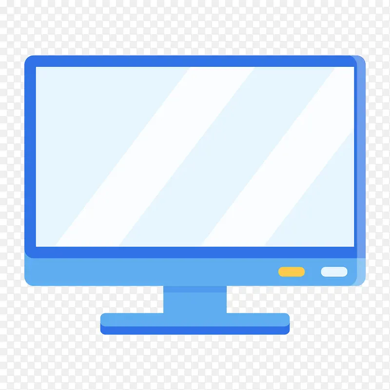 蓝色圆角电脑显示器PNG图片素材下载_图片编号8731780-PNG素材网