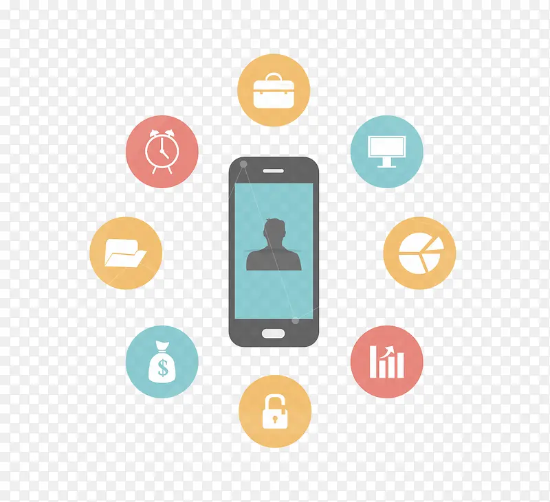 扁平化手机图标设计矢量素材PNG图片素材下载_图片编号8794469-PNG素材网