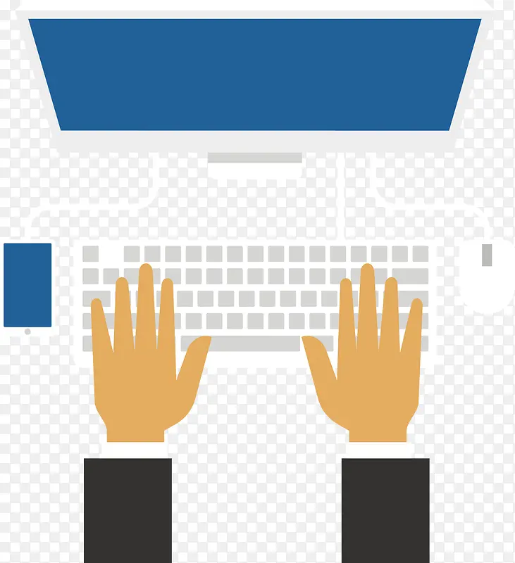 矢量用手办公打电脑PNG图片素材下载_图片编号8911968-PNG素材网