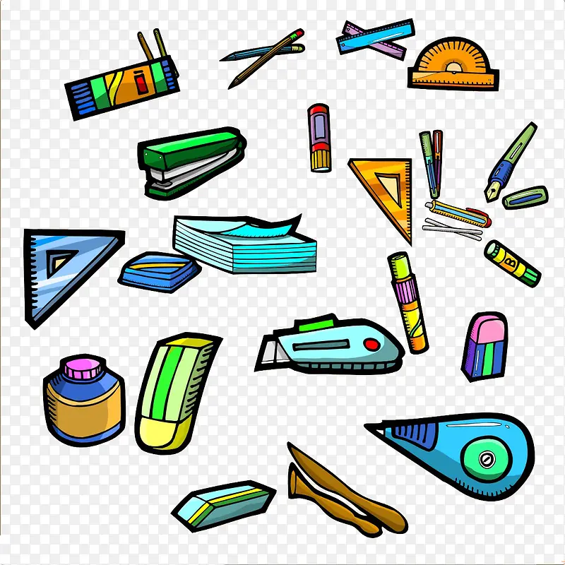 文具简笔画PNG图片素材下载_图片编号9080825-PNG素材网