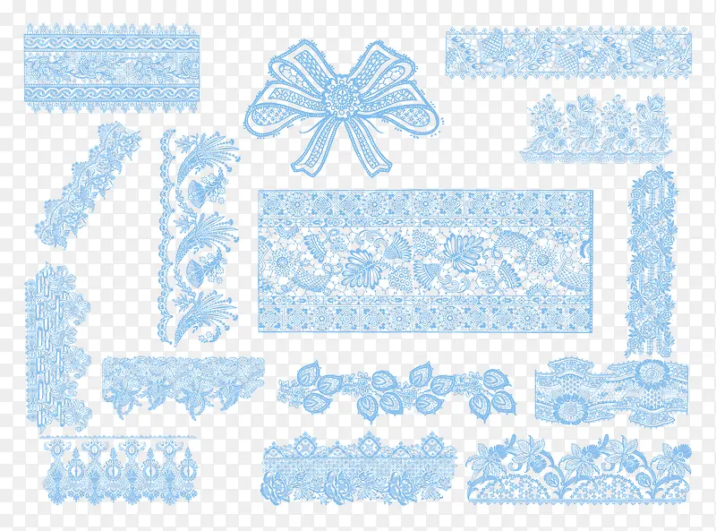 浅蓝色花边装饰PNG图片素材下载_图片编号9223591-PNG素材网
