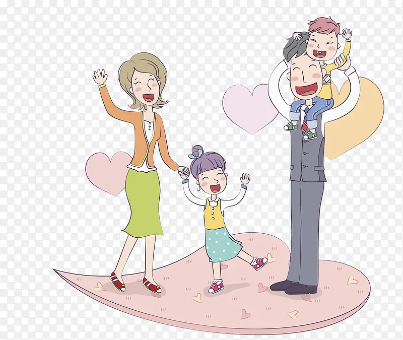 心上大笑的一家人PNG图片素材下载_图片编号9237090-PNG素材网