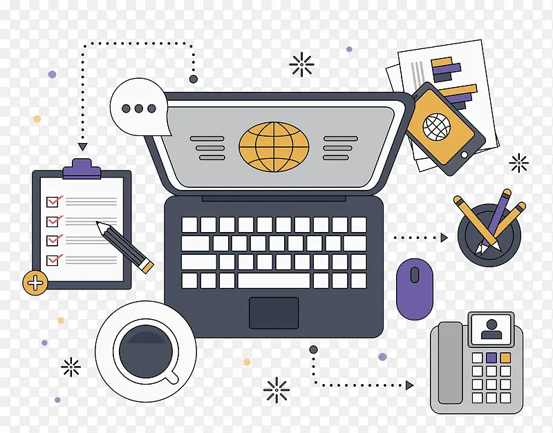 电脑办公PNG图片素材下载_图片编号9396514-PNG素材网