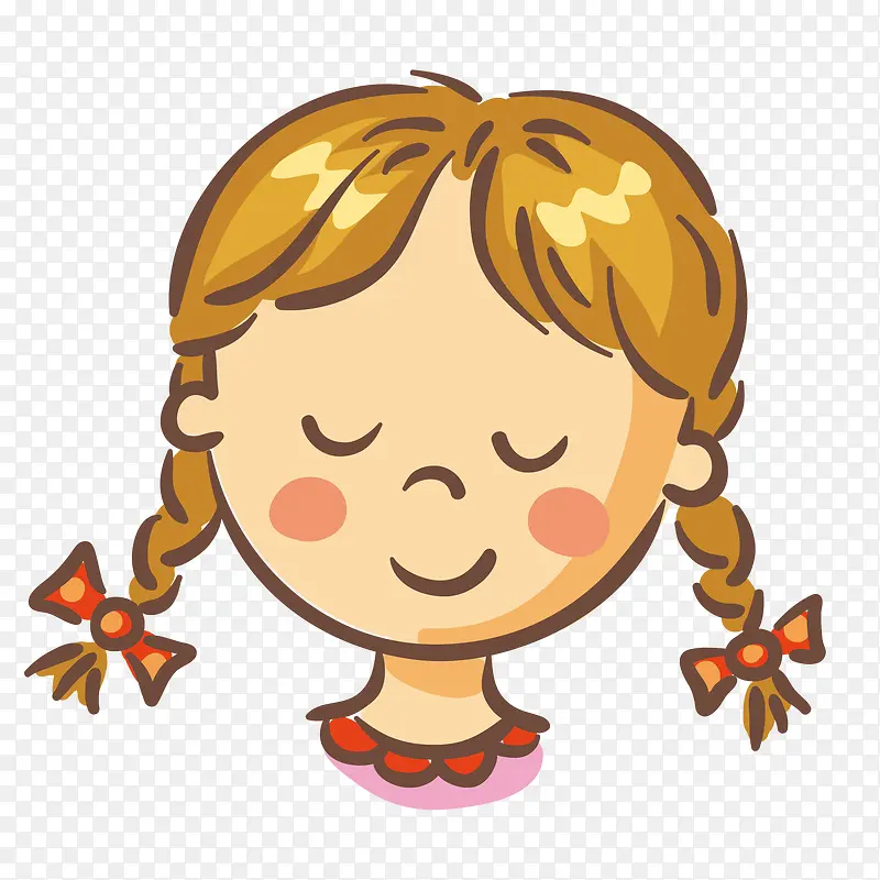 卡通手绘小女孩头像设计PNG图片素材下载_图片编号9682672-PNG素材网