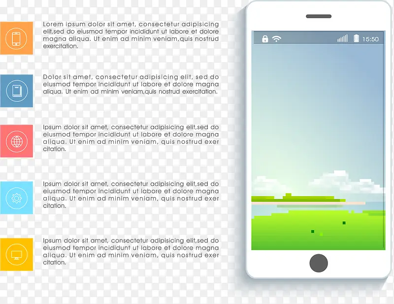 矢量手绘手机PPTPNG图片素材下载_图片编号9703977-PNG素材网