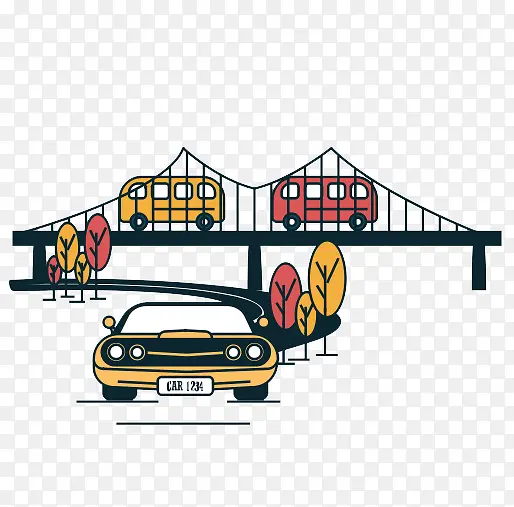 卡通立交桥PNG图片素材下载_图片编号9757512-PNG素材网