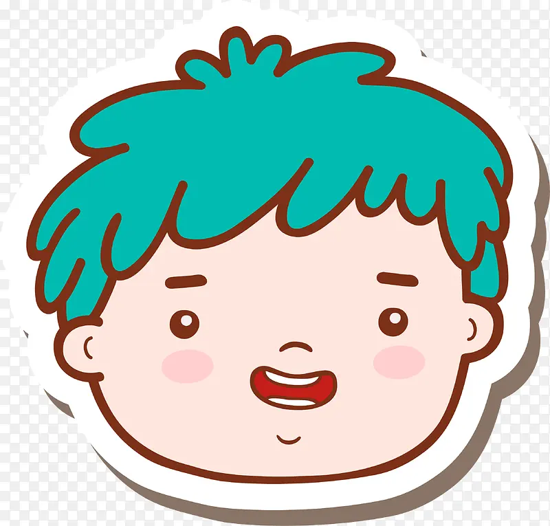 卡通小男孩头像贴纸PNG图片素材下载_图片编号9890199-PNG素材网